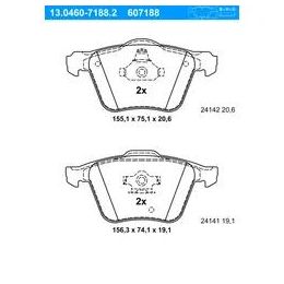ATE Bremsbelagsatz, Scheibenbremse 13.0460-7188.2 vorne rechts links f&uuml;r VOLVO 274331 31262705