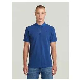 G-Star Raw Poloshirt G-STAR "Dunda Overdyed Slim Poloshirt", Damen, Gr. S, racing blau gd, Obermaterial: 95% Baumwolle, 5% Elasthan, Shirts
