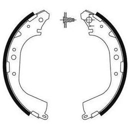 A.B.S. Bremsbackensatz 8881 hinten rechts links f&uuml;r TOYOTA 044950K160 04495-26060 04495-26050