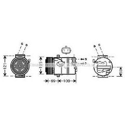 PRASCO Kompressor, Klimaanlage OLAK445 f&uuml;r VAUXHALL OPEL 6854057 13297443 24466996