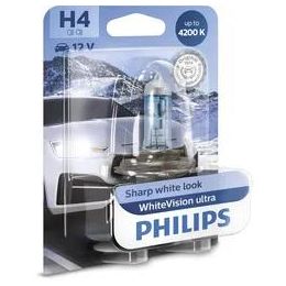 Philips H4 WhiteVision ultra (1 Stk.) 12342WVUB1 Gl&uuml;hlampe, Fernscheinwerfer,Gl&uuml;hlampe, Hauptscheinwerfer,Gl&uuml;hlampe, Nebelscheinwerfer,Gl&uuml;hlampe 12V f