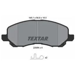 TEXTAR Bremsbelagsatz, Scheibenbremse 2358401 vorne rechts links f&uuml;r MITSUBISHI PEUGEOT DODGE FORD USA CITRO&Euml;N CHRYSLER 4605A317 4605A557 4605A795