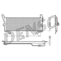 DENSO Kondensator, Klimaanlage DCN09098 526x366x22 f&uuml;r FIAT 46431787