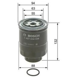 Bosch Kraftstofffilter 1 457 434 438 &Oslash;88,2mm 88,2mm f&uuml;r MITSUBISHI VW AUDI TOYOTA MAZDA FORD SUBARU GMC DAIHATSU NISSAN 1770A053 R2N513ZA5A 2339024480