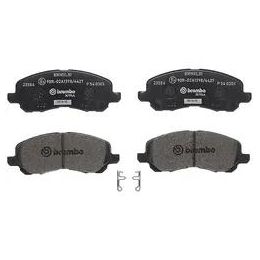 Brembo Bremsbelagsatz, Scheibenbremse XTRA LINE P 54 030X vorne rechts links mit Zubeh&ouml;r f&uuml;r MITSUBISHI BAIC WEIWANG PEUGEOT DODGE JEEP CITRO&Euml;N LANCIA