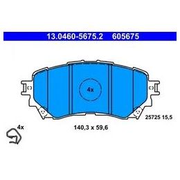 ATE Bremsbelagsatz, Scheibenbremse 13.0460-5675.2 vorne rechts links f&uuml;r MAZDA GMY5-33-28Z GBYT-33-28Z GHY1-33-28Z