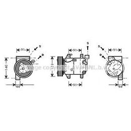 PRASCO Kompressor, Klimaanlage DNK005 f&uuml;r NISSAN 926009F501 926009F510 926004M500