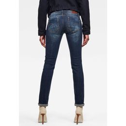 G-Star Raw G-STAR Damen Straight-Jeans "Midge", blau, Gr. 28, unifarben, Denim/Jeans, Obermaterial: 92% Baumwolle, 7% Polyester, 1% Elasthan, Jeans,