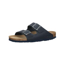 Rohde Herren Hausschuh "Rohde Hausschuhe Leder", Gr. 41, blau, Leder, Schuhe