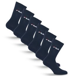Socken Fila "UNISEX LIFESTYLE PLAIN SOCKS", Damen, Gr. 35-38, 321, navy, Baumwollmischung, normal, Socken Socken, mit eingestrickem Logo