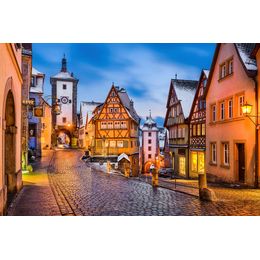 Fototapete papermoon "Rothenburg ob der Tauber", bunt, B:5m L:2,8m, Vlies, Tapeten
