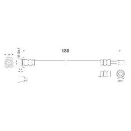 ATE Bremsschlauch 24.5296-0180.3 hinten rechts links f&uuml;r SUZUKI 51570-80J10 51570-61M50 51570-61M51