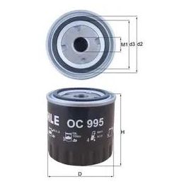 Mahle &Ouml;lfilter OC 995 &Oslash;90,0mm 90,0mm f&uuml;r RENAULT INFINITI SUZUKI NISSAN 8200893554 1651080KA1000 1520800Q0M