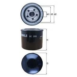 Mahle &Ouml;lfilter OC 205 &Oslash;80,0mm 80,0mm f&uuml;r MITSUBISHI HYUNDAI KIA MAZDA VAUXHALL FORD PROTON CHRYSLER GMC ISUZU OPEL HONDA RF01238029B 880X6714CA RFY214