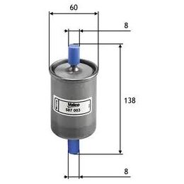 Valeo Kraftstofffilter 587003 62mm f&uuml;r SKODA ALFA ROMEO VW PEUGEOT SEAT AUDI SAAB LANCIA PORSCHE ISUZU BMW OPEL NISSAN RENAULT FIAT CITRO&Euml;N AMC VAUXH