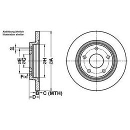 ATE Bremsscheibe 24011201991 voll 305mm 12mm f&uuml;r Fiat