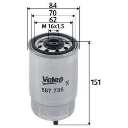 Valeo Kraftstofffilter 587735 84mm f&uuml;r HYUNDAI KIA 319222W000 31970-3J001 31922-2B900