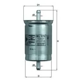 Mahle Kraftstofffilter KL 171 &Oslash;54,9mm 54,9mm f&uuml;r GENERAL MOTORS TOYOTA VAUXHALL FORD GMC ISUZU NISSAN OPEL 164000W000 A640M41BMOSA 94125784