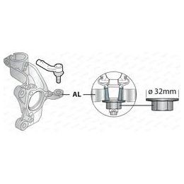 MOOG Spurstangenkopf VO-ES-10704 f&uuml;r Aluminium-Achsschenkel 16,4mm SKODA VW SEAT CUPRA AUDI 5WA423812D 1K0423812C 1K0423812K