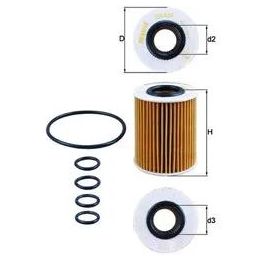 Mahle &Ouml;lfilter OX 437D &Oslash;72,8mm 72,8mm f&uuml;r GENERAL MOTORS VAUXHALL GMC ISUZU OPEL CHEVROLET 898018448Y 5650375 98018448