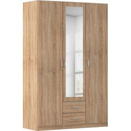 Kleiderschrank Rauch "Schrank Garderobe Ankleide GAMMA Breiten 91/136/181/226/271/315/360 cm", eiche sonoma, griffe alu, B:136cm H:210cm T:54cm, Holzwerkstoff, Schr&auml;nke, Kleiderschrank, verschiedene Griff-Varianten, mit Spiegel TOPSELLER MADE IN GERMANY, Topseller