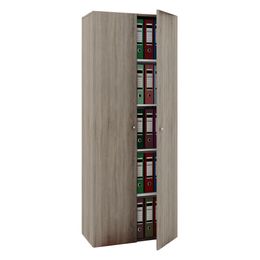 Aktenschrank Vcm "B&uuml;roschrank B&uuml;cher Ordner Aktenschrank Vandol", braun (sonoma, eiche (s&auml;gerau)), B:70cm T:40cm, Obermaterial: 100% Holz Wood., Schr&auml;nke
