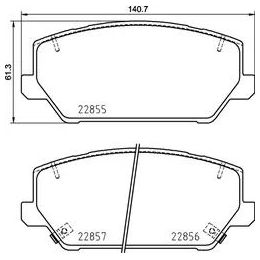 Brembo Bremsbelagsatz, Scheibenbremse P 30 102 vorne rechts links mit Zubeh&ouml;r f&uuml;r HYUNDAI KIA 58101S0A00 58101S0A10 58101S1A00