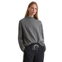 Marc O'Polo MARC O'POLO Damen Strickpullover "aus softer Bio-Baumwolle"warm granite melange, Gr. L, unifarben, Obermaterial: 100% Baumwolle, Pullover