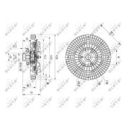 NRF Kupplung, K&uuml;hlerl&uuml;fter 49566 139mm f&uuml;r SKODA VW AUDI 058121350
