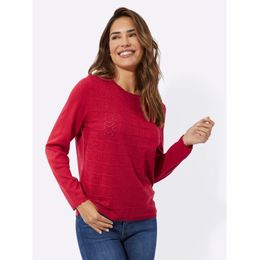 Sieh an! Ajour-Pullover in erdbeere | Gr.: 40