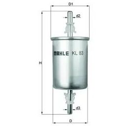 Mahle Kraftstofffilter KL 83 &Oslash;54,4mm 54,4mm f&uuml;r ALFA ROMEO LADA DAEWOO GENERAL MOTORS FIAT VAUXHALL SAAB JAGUAR LANCIA GMC OPEL CHEVROLET SA808568 464