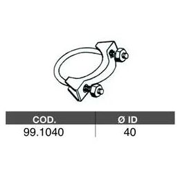 Asso Rohrverbinder, Abgasanlage 99.1040 &Oslash;40mm 40mm f&uuml;r PEUGEOT CITRO&Euml;N FORD VOLVO OPEL ROVER/AUSTIN 1608284 3100803