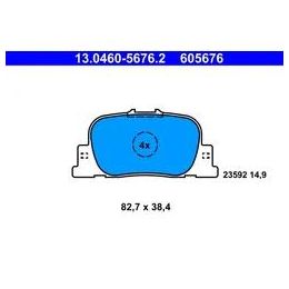 ATE Bremsbelagsatz, Scheibenbremse 13.0460-5676.2 hinten rechts links f&uuml;r TOYOTA 04466-47010