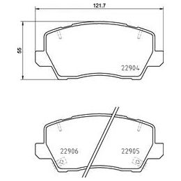 Brembo Bremsbelagsatz, Scheibenbremse P 30 114 vorne rechts links mit Zubeh&ouml;r f&uuml;r KIA 58101G6A30 58101G6A40