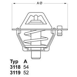 BorgWarner Thermostat, K&uuml;hlmittel 3119.82D3 mit Dichtung f&uuml;r MAZDA HE41-99-152C
