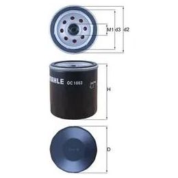 Mahle &Ouml;lfilter OC 1063 &Oslash;75,8mm 75,8mm f&uuml;r FORD USA LAND ROVER ASIA & OCEANIA JAGUAR 9W7Z6731A 9W7E6714BA 1218846