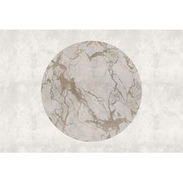 Livingwalls Fototapete LIVING WALLS "Walls by Patel Mercurio", grau (grau, wei&szlig;), B:4m L:2,7m, Vlies, Tapeten, Fototapete Marmor