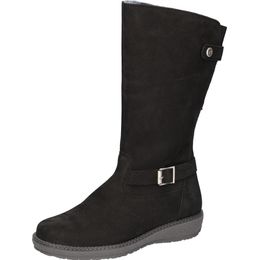 Waldl&auml;ufer WALDL&Auml;UFER Damen Stiefel "HOJA", Gr. 8,5, schwarz, Nubukleder, Schuhe, Boots, Winterstiefel, Bequemschuh, Komfortweite H = sehr weit