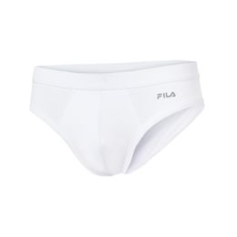 Slip Fila "MAN BRIEF", Herren, Gr. M, 300, wei&szlig;, Single Jersey, Obermaterial: 95% Baumwolle, 5% Elasthan, k&ouml;rpernah, Unterhosen Slip, mit flach verarbeiteten N&auml;hten, ohne Eingriff