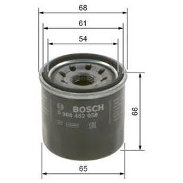 Bosch &Ouml;lfilter 0 986 452 058 1x 65mm f&uuml;r SUZUKI CF MOTO CHANGHE TOYOTA SUBARU NISSAN OPEL DAEWOO CHANGAN CHERY PIAGGIO MAZDA VAUXHALL GMC DAIHATSU CHE