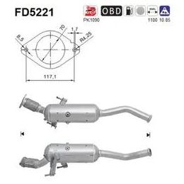 AS Ru&szlig;-/Partikelfilter, AbgASanlage FD5221 f&uuml;r RENAULT NISSAN OPEL 95521382 200109087R 95521383