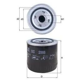 Mahle &Ouml;lfilter OC 288 &Oslash;93,0mm 93,0mm f&uuml;r DODGE FORD USA JEEP LAND ROVER MAZDA MG CHRYSLER AJ5714302 AJ0414302B LR029240