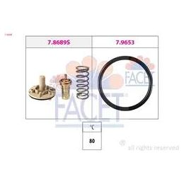 FACET Thermostat, K&uuml;hlmittel 7.8689 rechts ohne Verbindungsst&uuml;cke f&uuml;r SKODA VW SEAT AUDI 03C121110L