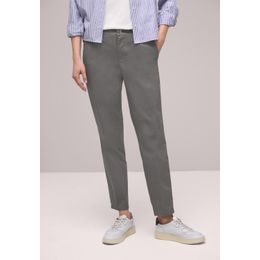 Street One Damen Chinohose, grau, Gr. 32, unifarben, Web, 97% Baumwolle, 3% Elasthan, Hosen, soft
