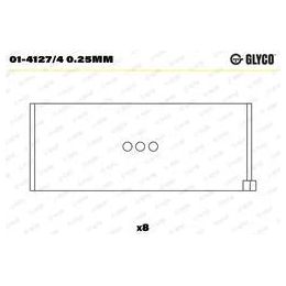 GLYCO Pleuellager 01-4127/4 0.25mm f&uuml;r FIAT 7597966 5951749