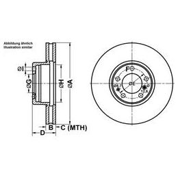 ATE Bremsensatz, Scheibenbremse ijf1419x33 Vorderachse bel&uuml;ftet 324mm 30mm f&uuml;r BMW