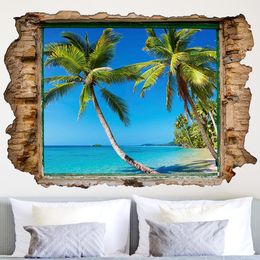 Bilderwelten Wandtattoo Strand Tropisch 3D-Effekt blau - Beach of Thailand - Landschaft Wohnzimmer Schlafzimmer