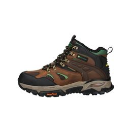 Skechers Herren Schn&uuml;rstiefelette "Skechers Stiefelette Leder", Gr. 42, braun, Leder, Schuhe