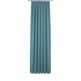Vorhang Adam "Uni Collection", blau (t&uuml;rkis), B:142cm H:405cm, Baumwolle (Bio-Baumwolle), Gardinen, aus 100% Bio-Baumwolle, Vorhang nach Wunschma&szlig;