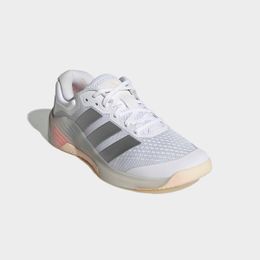 Trainingsschuh adidas Performance "DROPSET 4 POWER TRAINING", Damen, Gr. 42, cloud wei&szlig;, silber metallic, lucid orange, Textil, Schuhe Trainingsschuh
